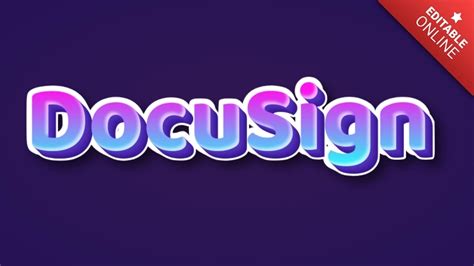 Docusign Blue Pink Dream 3d Text Effect Generator