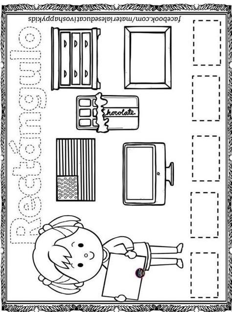 Trazo Del Rectángulo Figuras Geometricas Para Preescolar Actividades De Figuras Geometricas