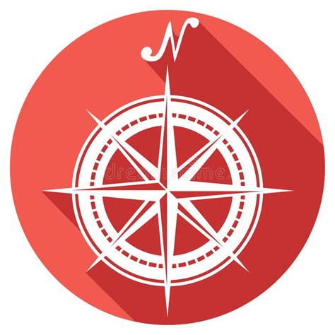 Compass Flat Icon Stock Vector Illustration Of Button 203577789