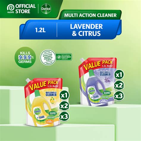 Dettol Multi Action Cleanermulti Surface Floor Cleaner Refill Pouch 1