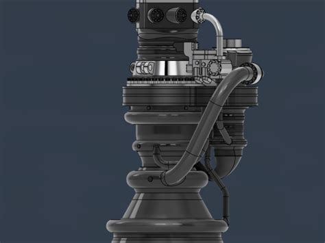 Spacex Raptor 3 Rocket Engine One Piece By Crazyj Makerworld Download Free 3d Models