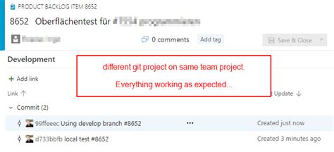 Git TFS 2018 Associating Work Item With Commit Without Pull Request Stack Overflow