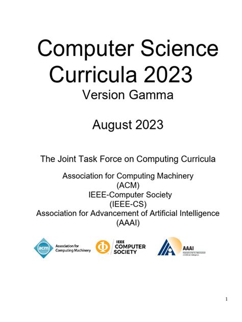 Computer Science Curricula 2023 Pdf Artificial Intelligence