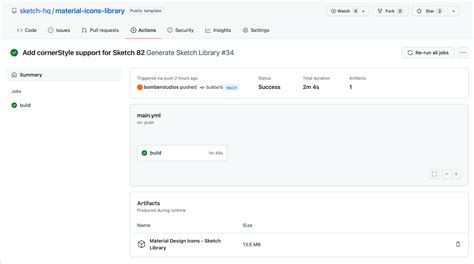 使用 Github Actions 处理 Sketch 文档 · Sketch 软件