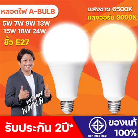 หลอดไฟ Led หลอดled ขั้วe27 หลอดไฟกลม ใช้ไฟฟ้าบ้าน 220v หลอดไฟe27 3w 5w
