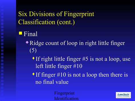 Fingerprint Classification Systems Henry And Ncic Ppt Fingerprint Classification Systems Henry And Ncic Ppt