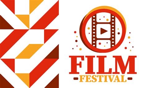 영화제 영화상 영화 촬영 이벤트 시네마 프리미어 그래픽 비디오 제작 스튜디오 영화 제작 예술 필름 스트립 로고 쇼 및 엔터테인먼트 벡터 그림입니다 포스터 디자인 Film
