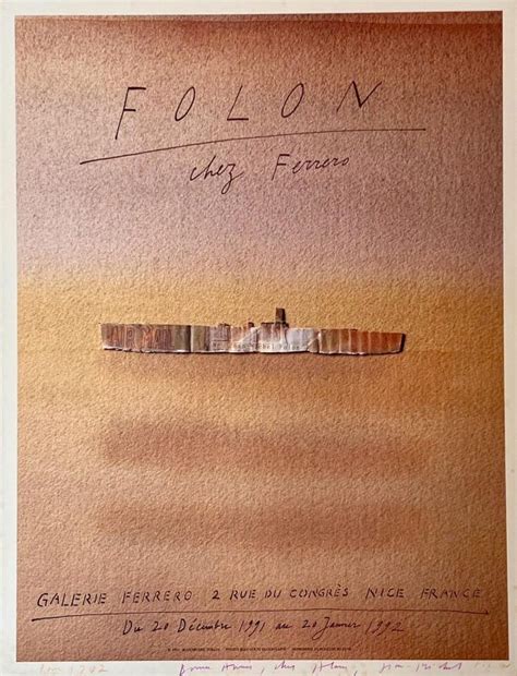 Poster Folon At Ferrero By Folon Jean Michel