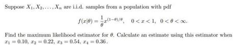 Solved Suppose X1 X2 Xn Are I I D Samples From A Chegg Com