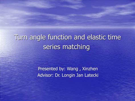 Ppt Turn Angle Function And Elastic Time Series Matching Powerpoint