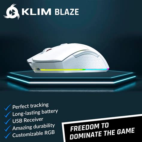 Klim Blaze Wireless Rgb Gaming Mouse Up To 10000 Dpi Klim Technologies