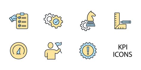 KPI A Performance Indicator Or Key Performance Indicator Icons Set KPI A Performance