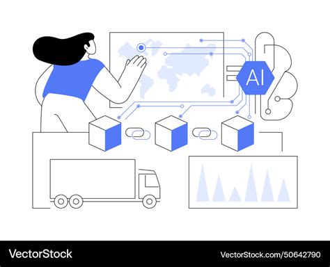 Enhanced Transparency With Ai Backed Blockchain Vector Image