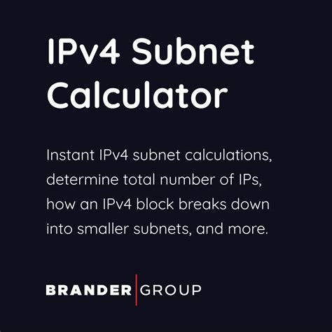 Ip Subnet Calculator Brander Group