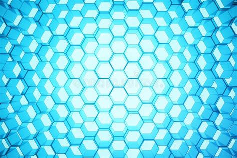 Abstract Blue Of Futuristic Surface Hexagon Pattern Hexagonal
