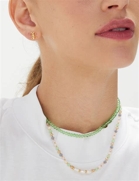 Colar Candy Pearls Cristais E PÉrola Barroca Loja Sante Sante Acessórios