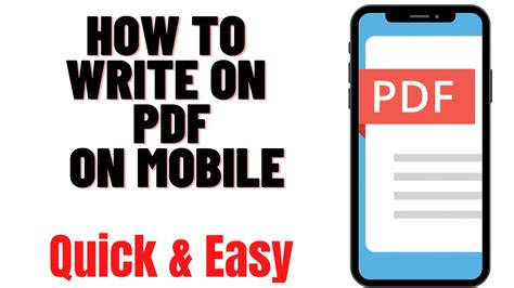 HOW TO WRITE ON PDF ON MOBILE HOW TO WRITE ON PDF ON IPHONE ANDROID