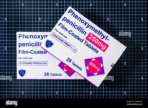 Isolated Studio Shot Of Boxes Of Antibiotic Film Coated Tablets