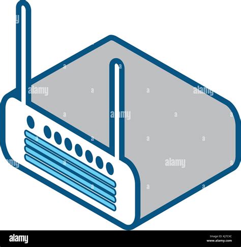 Wifi Router Device Icon Over White Background Colorful Design Vector Illustration Stock Vector