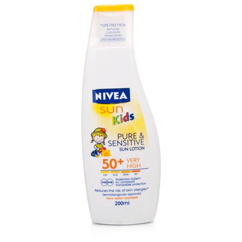 Nivea Sun Kids Pure and Sensitive Sun Lotion SPF50 | Chemist Direct