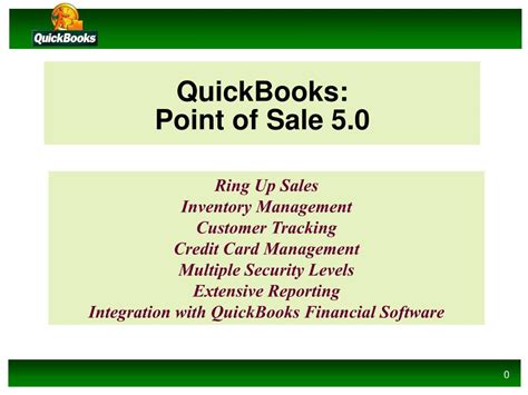 PPT QuickBooks Point Of Sale 5 0 PowerPoint Presentation Free Download ID 973475