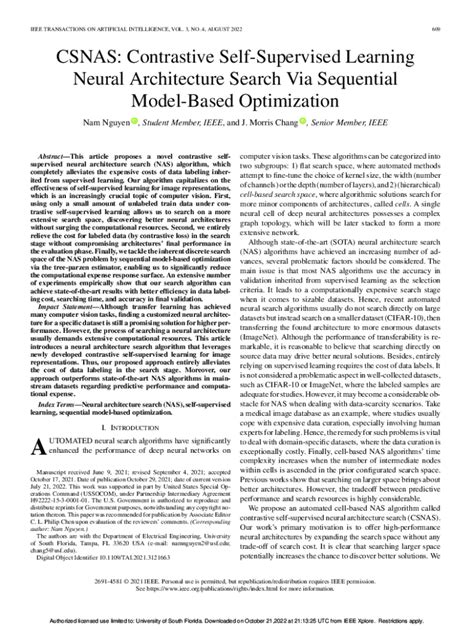 Fillable Online Contrastive Self Supervised Neural Architecture Search
