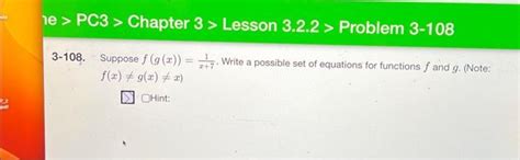 Solved Suppose F G X X Write A Possible Set Of Chegg Com