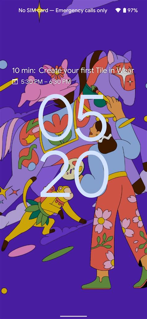 Android Has A Huge Clock