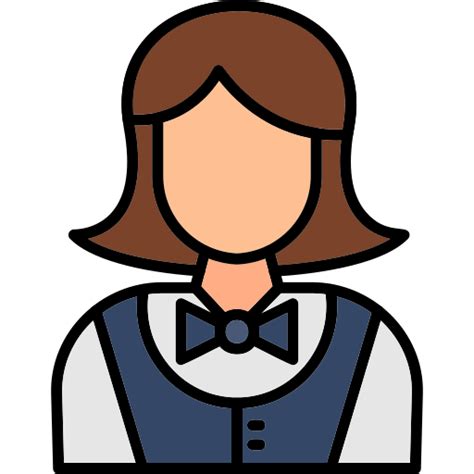 Waitress Generic Outline Color Icon