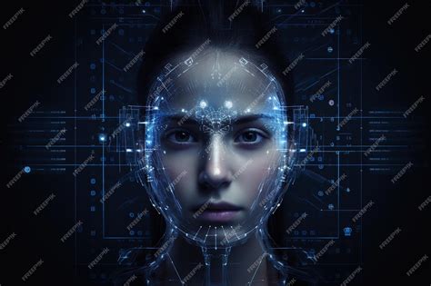Premium Ai Image Female Facial And Iris Recognition Biometrics