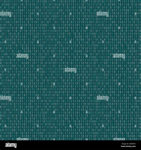 Abstract Tech Background Binary Code Stream Seamless Vector Pattern
