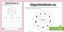Polygon Word Puzzle Igh Teacher Made Twinkl