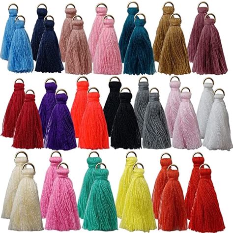 Eimeli 200 Pieces Mini Tassels Small Soft Tassels 20 Colors Tiny