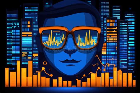 Futuristic Data Analyst With Augmented Reality Interface In Urban