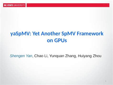 pptx yaspmv yet another spmv framework on gpus dokumen tips