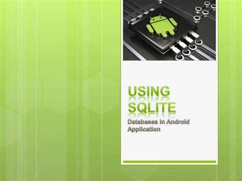 Databases In Android Application Pptx