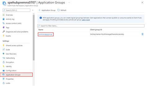 Govern Resources For Client Applications With Application Groups Azure Event Hubs Microsoft