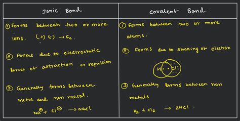 What Is The Difference Between Ionic And Covalent Bond Filo