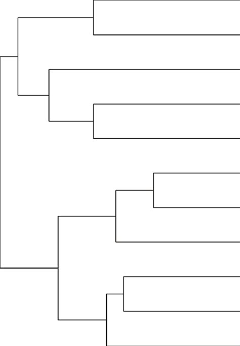 dendrogram of the 11 years using group average clustering from