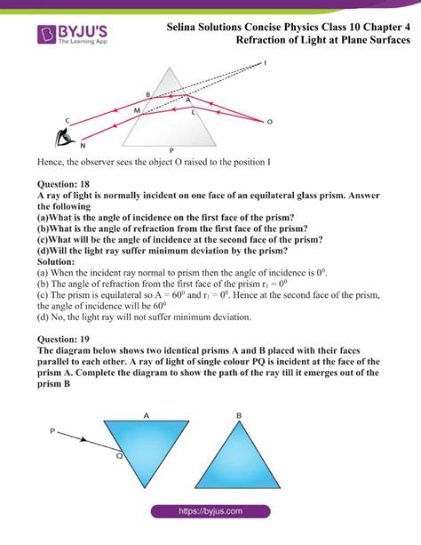 Selina Solutions Concise Physics Class 10 Chapter 4 Refraction Of Light