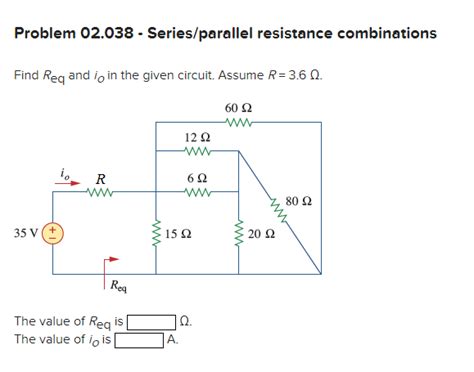 Solved Problem Series Parallel Resistance Chegg