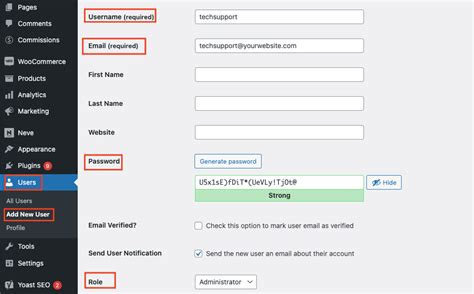 wordpress how to create temporary admin access for support