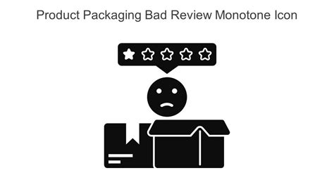 Product Packaging Bad Review Monotone Icon In Powerpoint Pptx Png And Editable Eps Format Ppt Slide