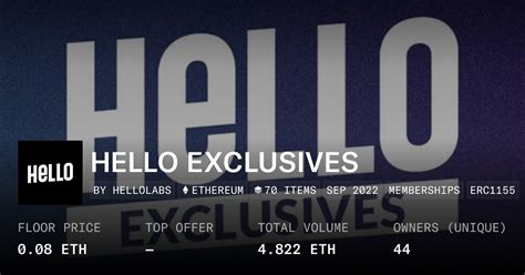 Hello Exclusives Collection Opensea