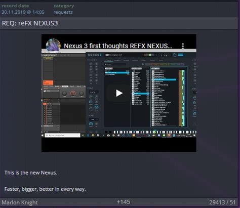 Refx Nexus 3 Startlog