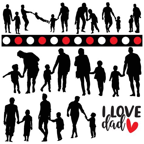 Amo A Papá Padre E Hijo Vector 8054356 Vector En Vecteezy