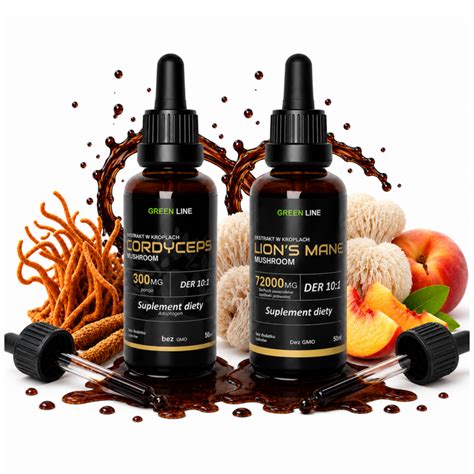 Lions Mane Żelki Oraz Krople Cbd Green Line