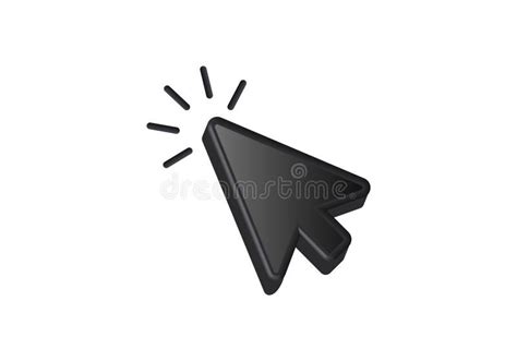 Black 3d Mouse Cursor Icon With Click Effect Stock Vector Illustration Of Tech Technology