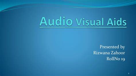 Audio Visual Aids Newpptx Education