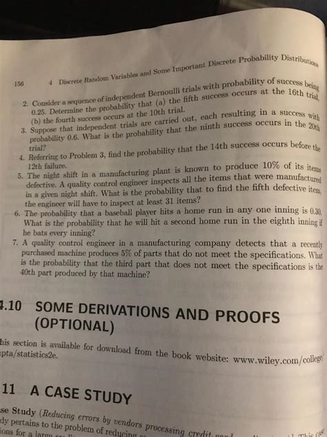 Solved Discrete Random Variables And Some Important Chegg Com